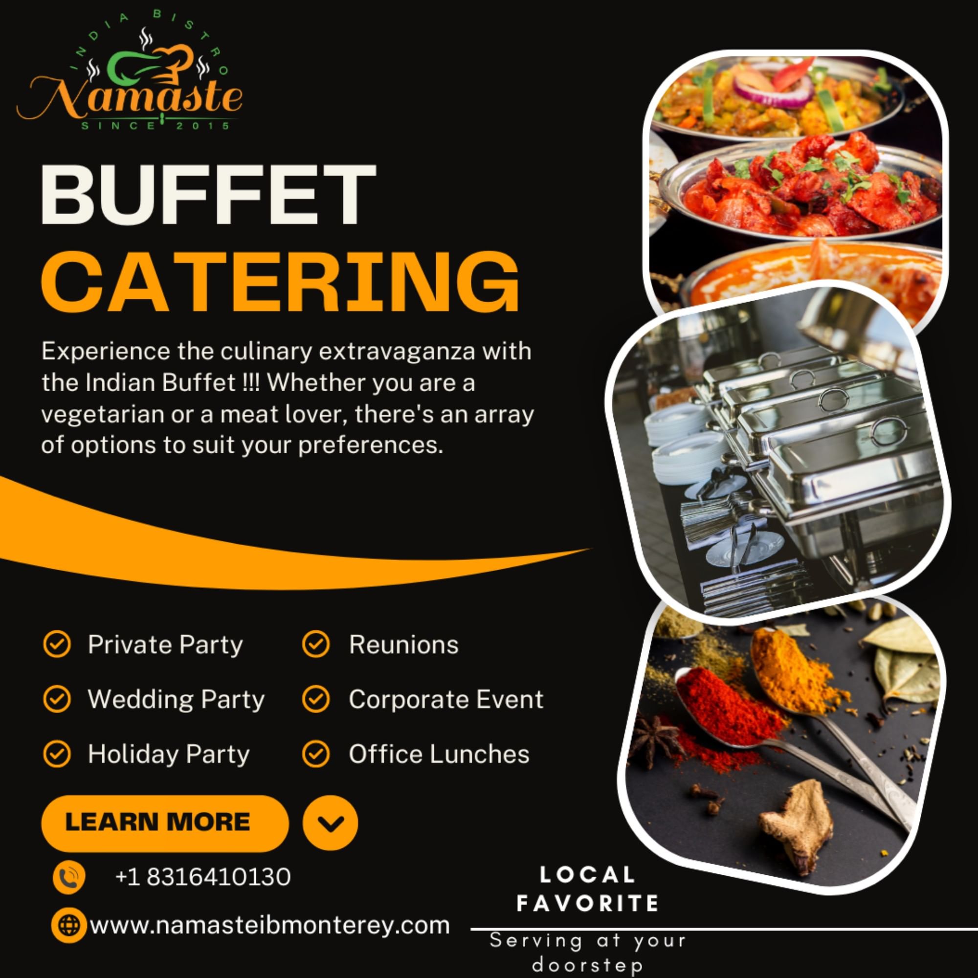 Namaste India Bistro | Best Indian Restaurant in Monterey