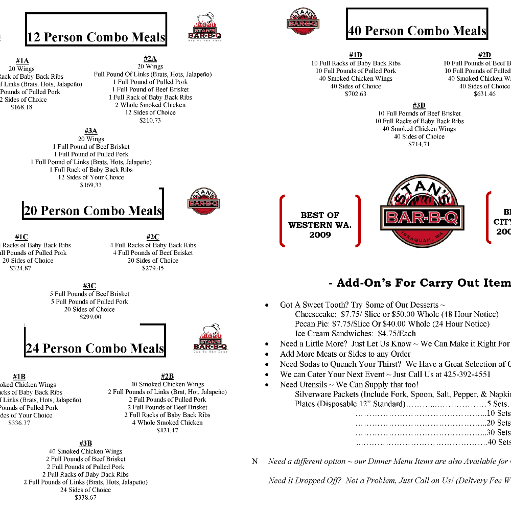Stan's Bar-B-Q | Best BBQ in Issaquah