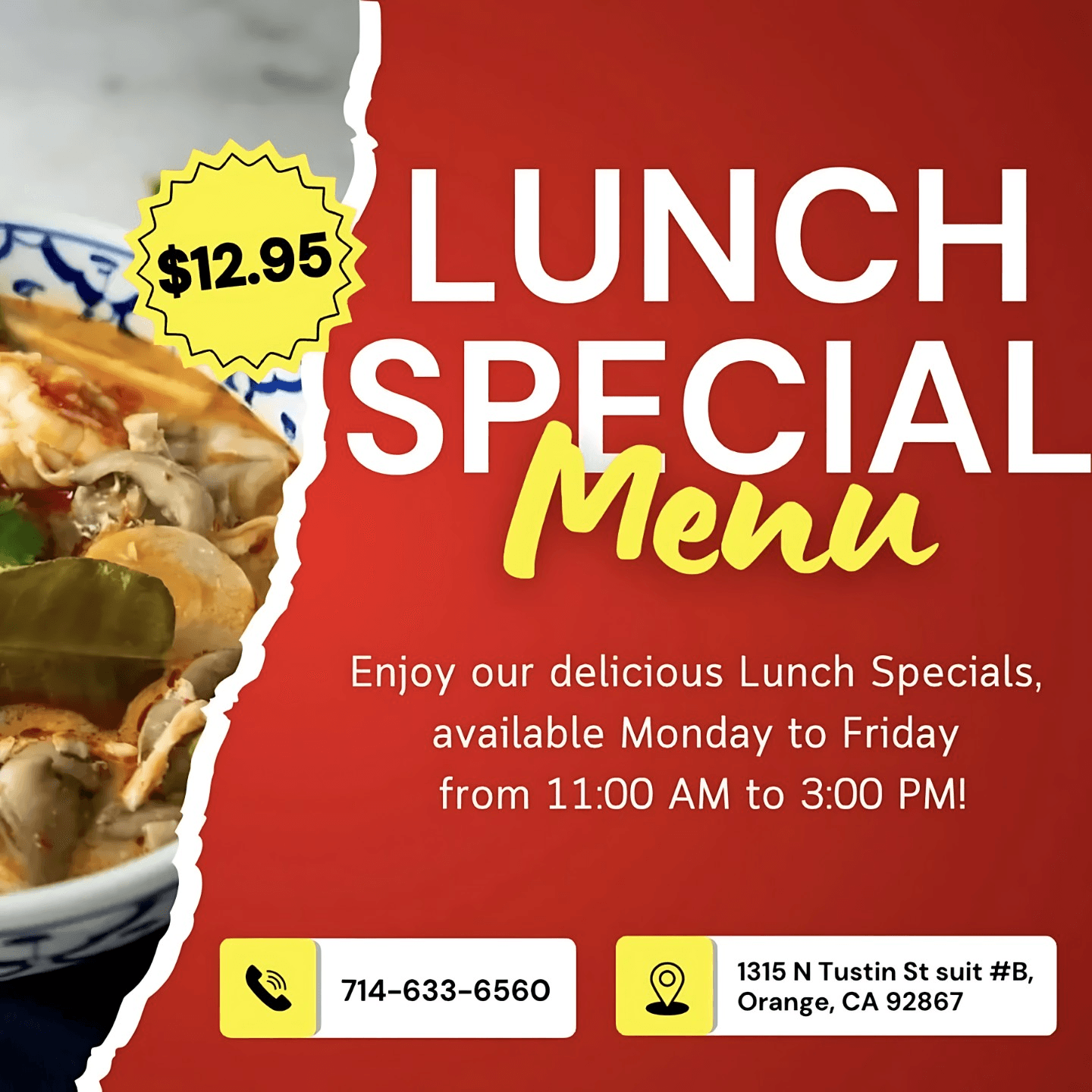 Lunch Specials | Royal Thai Orchid Restaurant