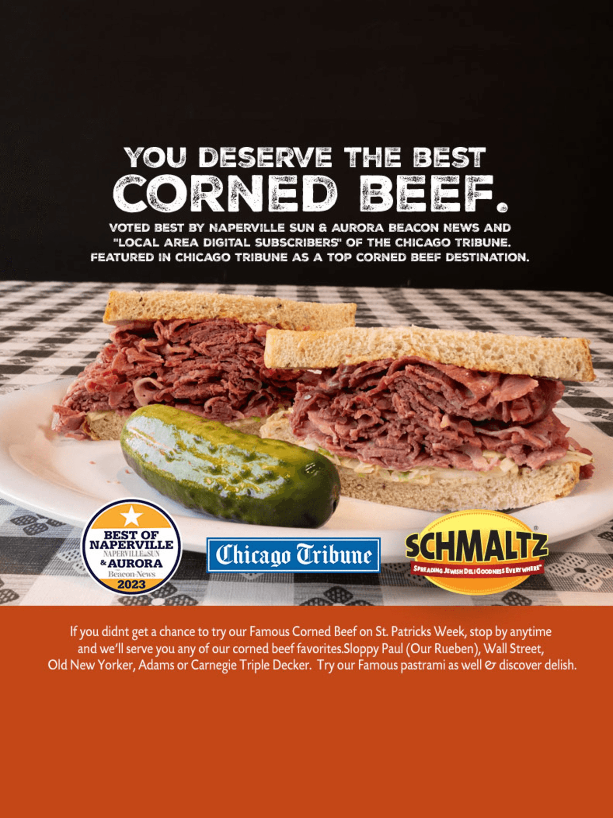 Best Deli in Lisle, IL | Schmaltz Delicatessen